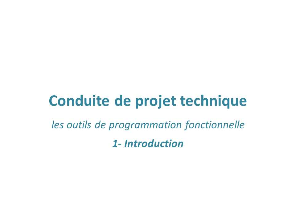 Lille.Pod - 1 Outils De Programmation Fonctionnelle : In…