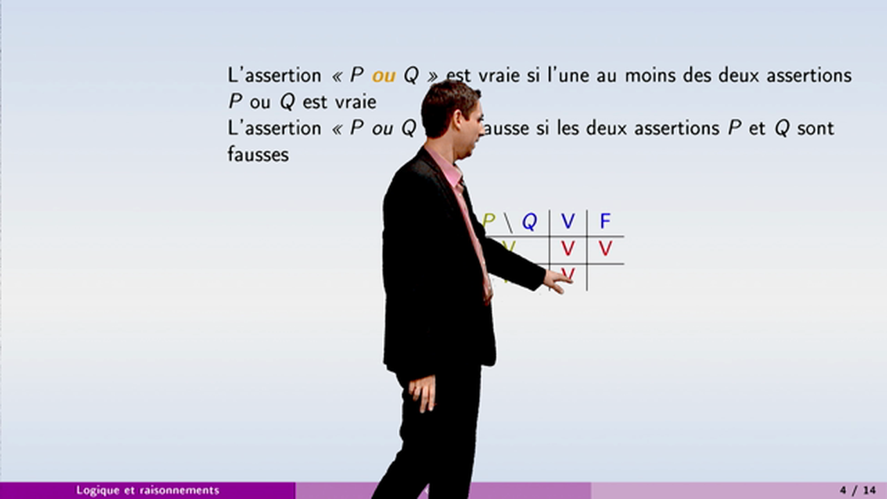 Lille.Pod - Exo7 - Logique, ensembles, raisonnements - Logique Et Raisonnements - Partie 1 : Logique