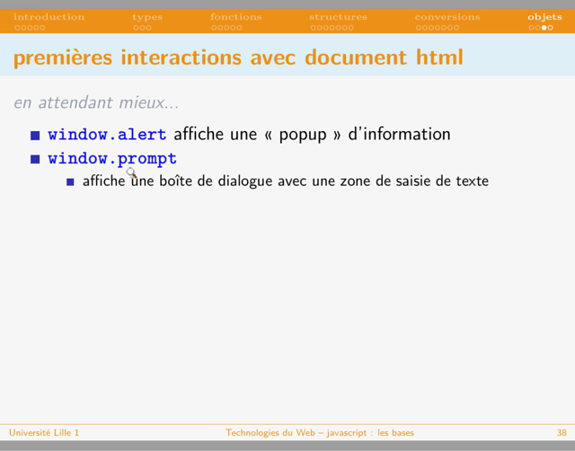 Lille.Pod - Javascript : Les Bases Du Langage : Objets E…